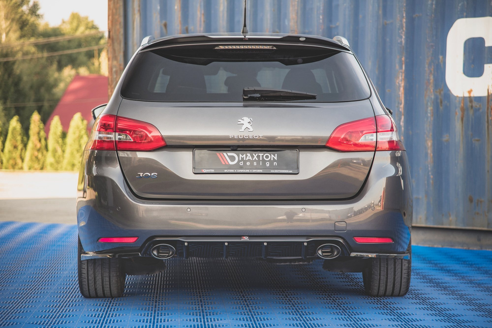 Heckansatz Endschalldampfer Sportauspuff Attrappe Peugeot 308 SW Mk2 Facelift